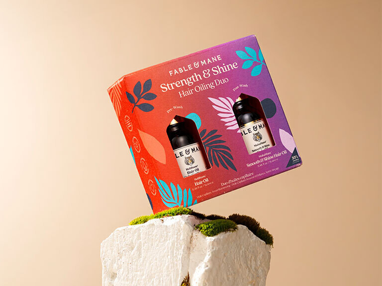 Fable & Mane Strength & Shine Mini Hair Oiling Duo