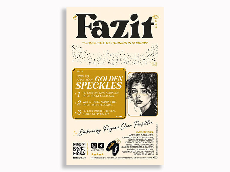Fazit Gold Glitter Freckles Makeup Patches