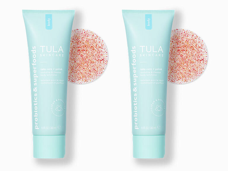 Tula Skincare Take Care + Polish Revitalize & Cleanse Body Exfoliator Duo