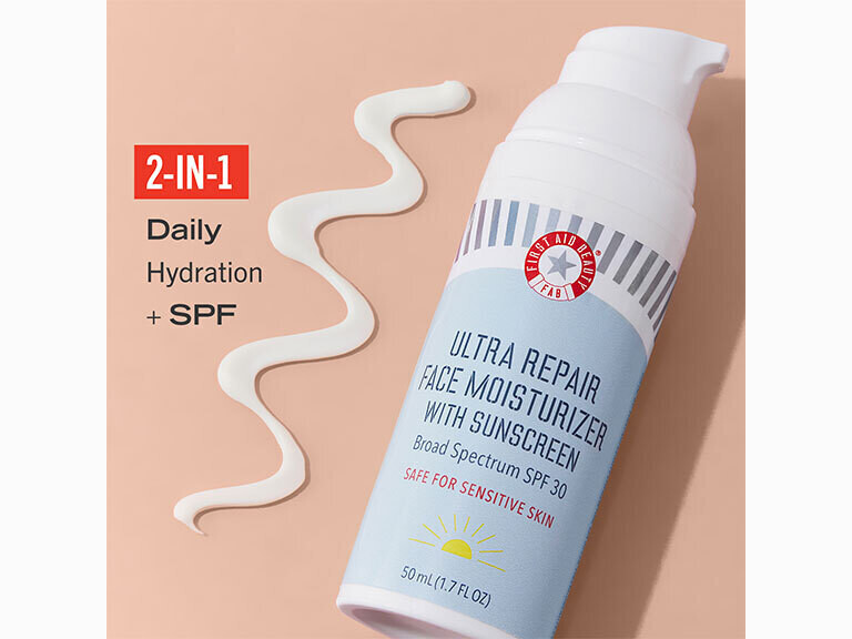 First Aid Beauty Ultra Repair Face Moisturizer with Sunscreen Broad ...