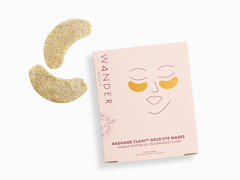 Wander Beauty Baggage Claim Gold Eye Masks